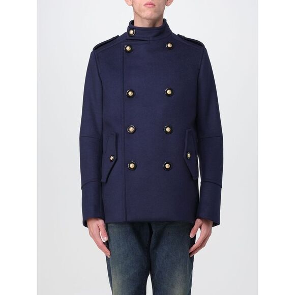 Balmain | Jackets & Coats | Balmain Coat Men Blue | Poshmark